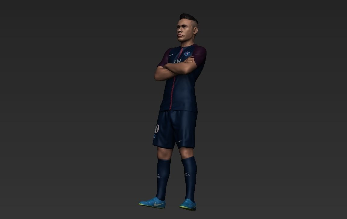 Neymar PSG ready for full color 3D printing 3D model 3D printable ...