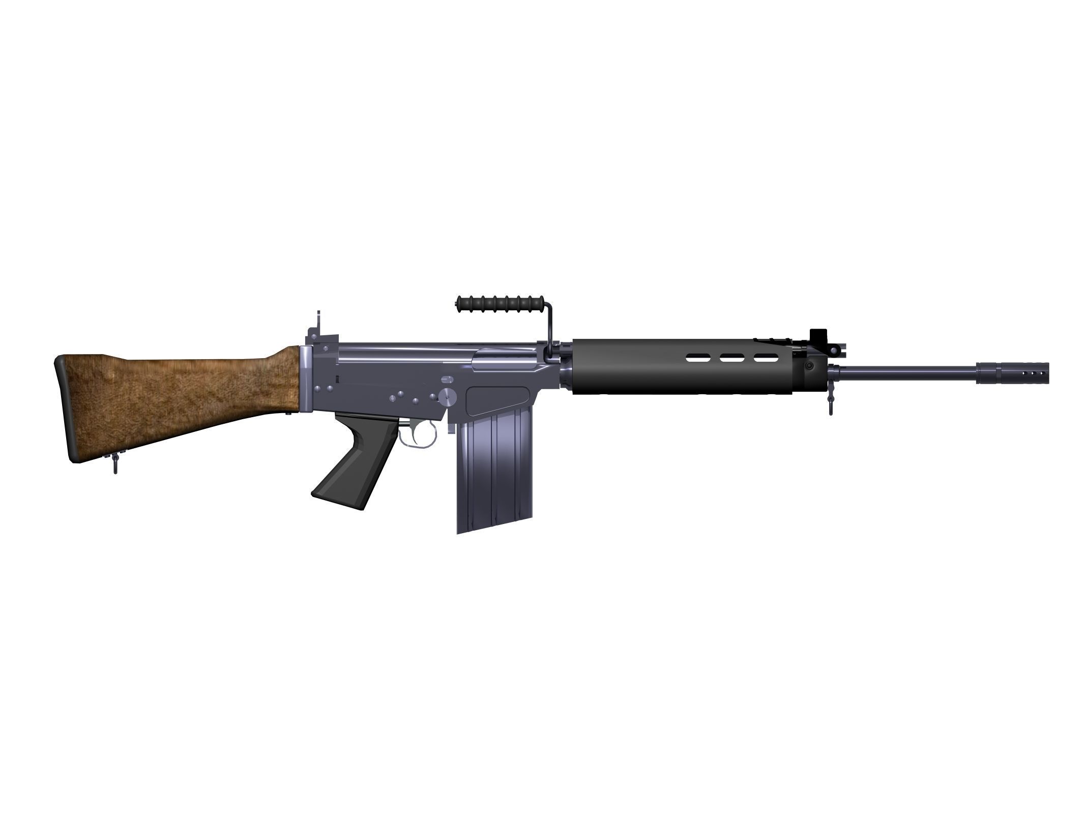 FN FAL Battle Rifle R1 variant 3D model | CGTrader