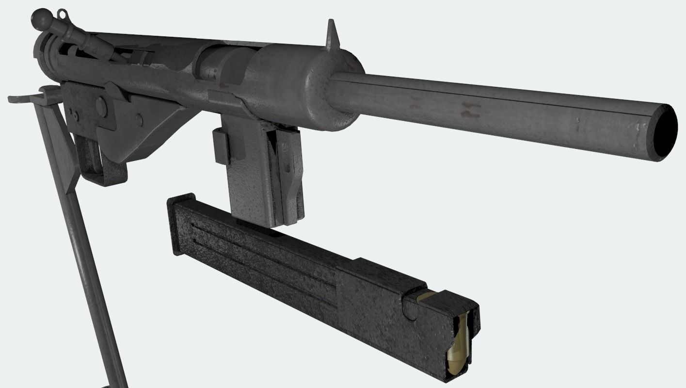 3D model MP3008 WWII German Sub Machine Gun Game-Ready VR / AR / low ...