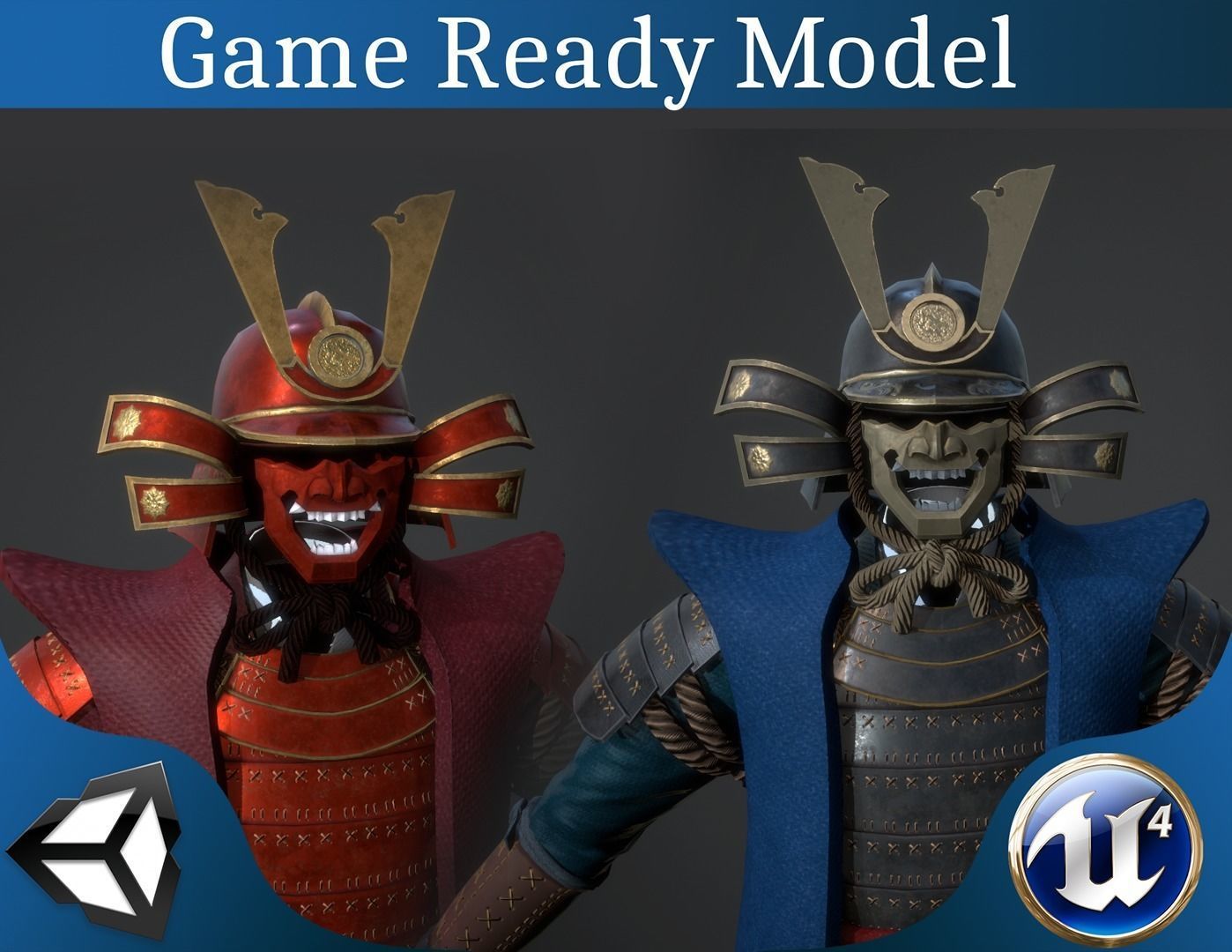 3D model Samurai armor VR / AR / low-poly | CGTrader