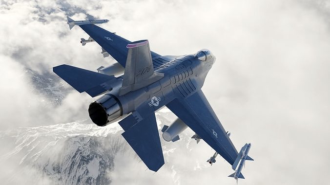 3D model f16 fighter VR / AR / low-poly animated | CGTrader