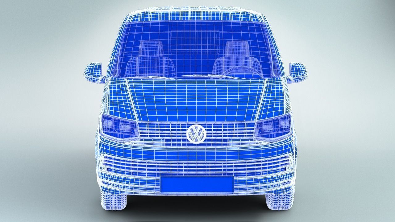 Volkswagen Transporter T6 Panelvan 3D model rigged | CGTrader