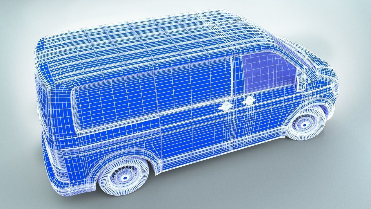 Volkswagen Transporter T6 Panelvan 3D model rigged | CGTrader