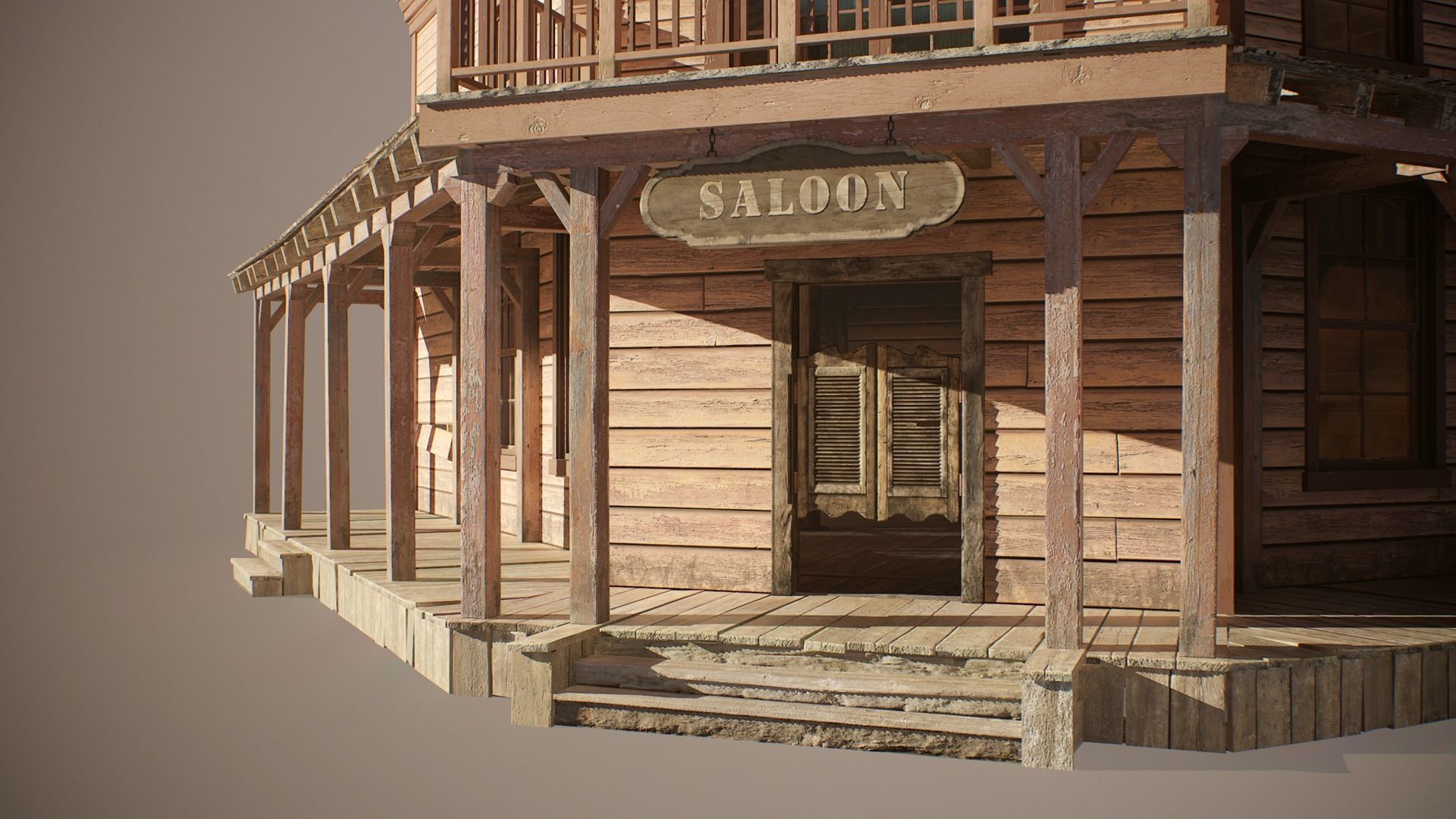 3D model PBR Western Saloon VR / AR / low-poly | CGTrader