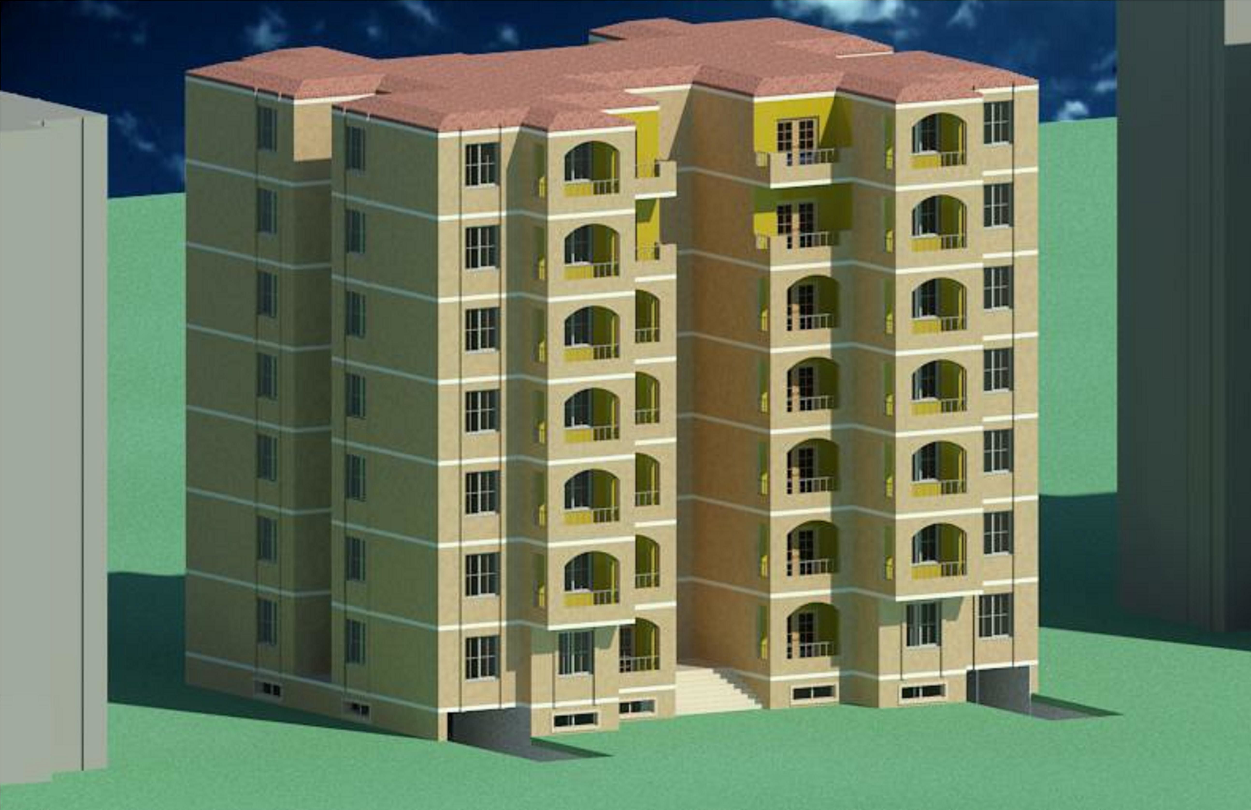 Sample Revit Project 2015 For Building Typical 3D model | CGTrader