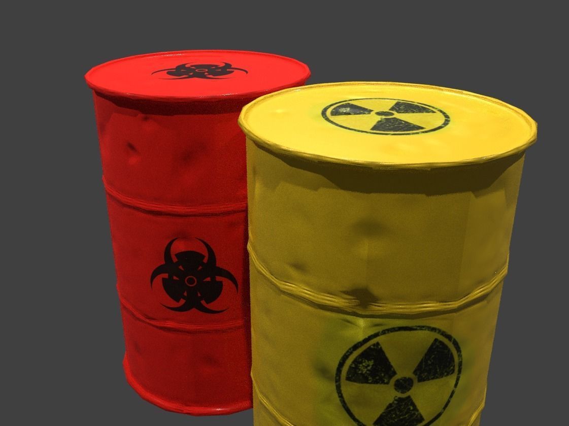 3D model nuclear barrel game asset VR / AR / low-poly | CGTrader