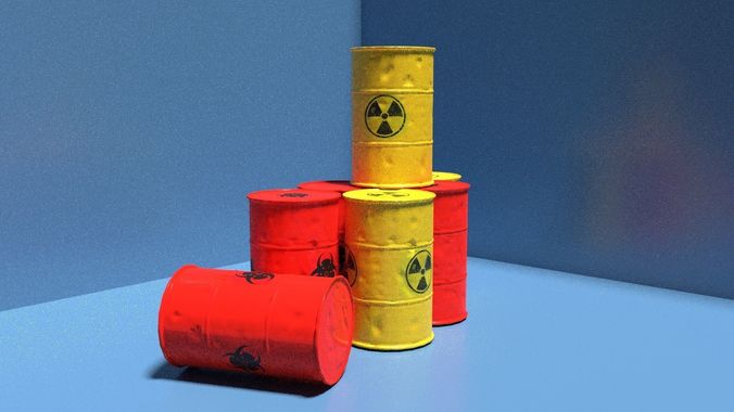3D model nuclear barrel game asset VR / AR / low-poly | CGTrader