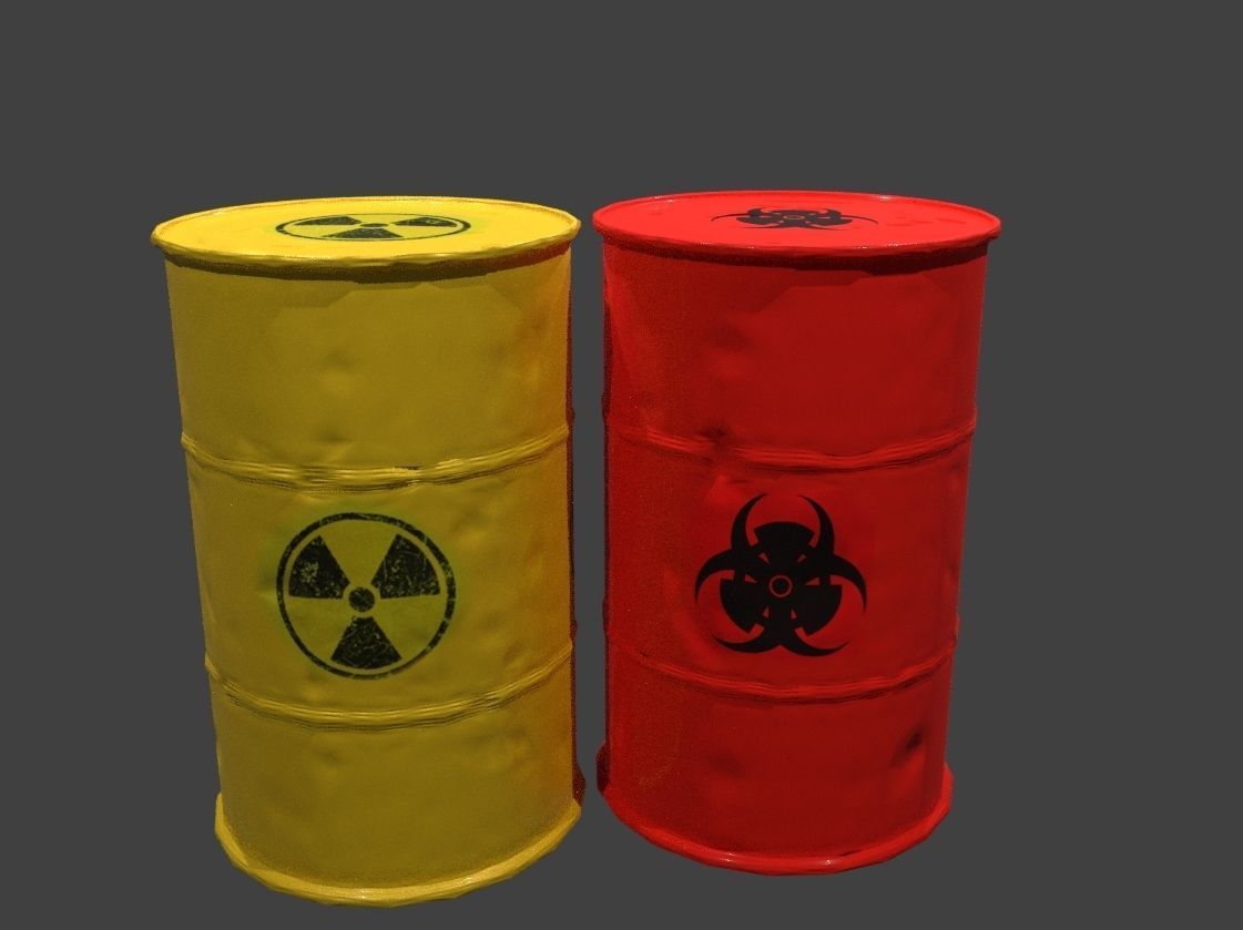 3D model nuclear barrel game asset VR / AR / low-poly | CGTrader