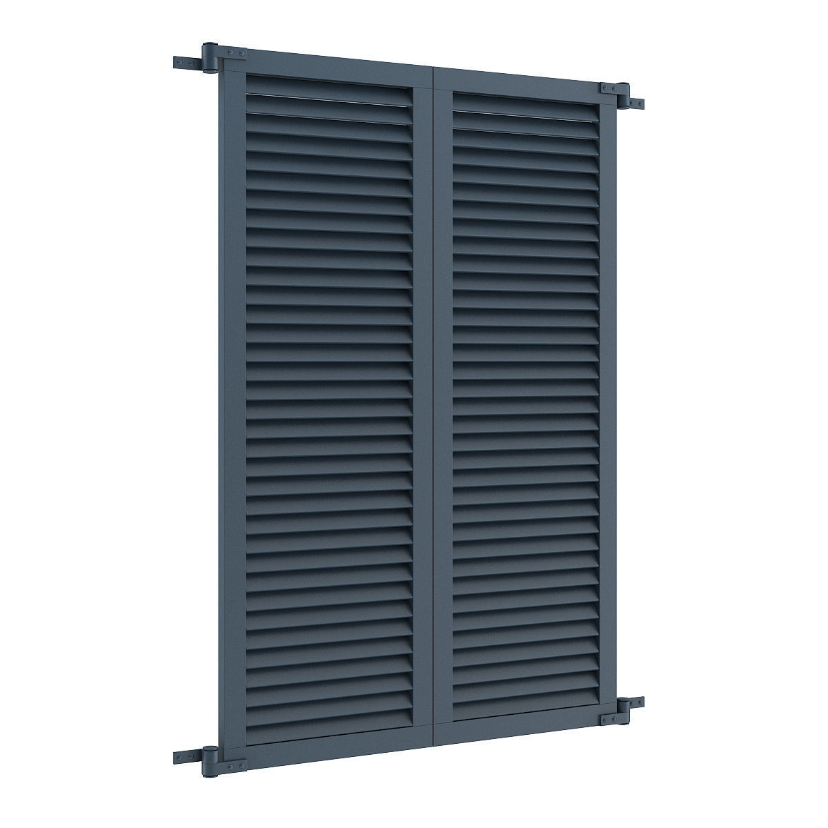 Blue External Shutters 3D model MAX OBJ FBX C4D