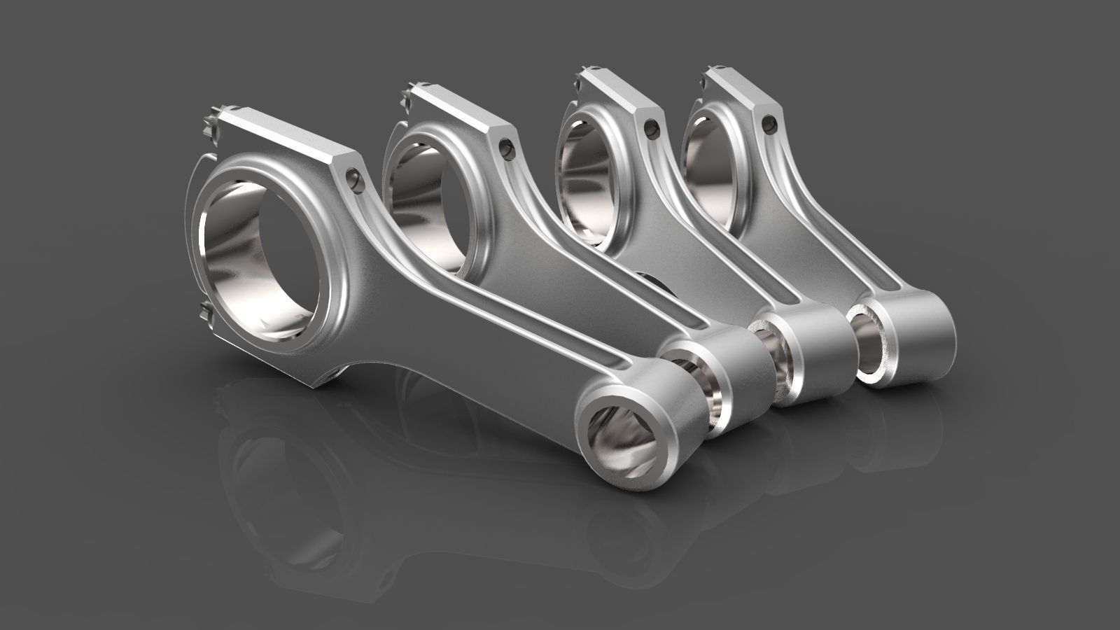 Connecting rod H profile 3D model | CGTrader