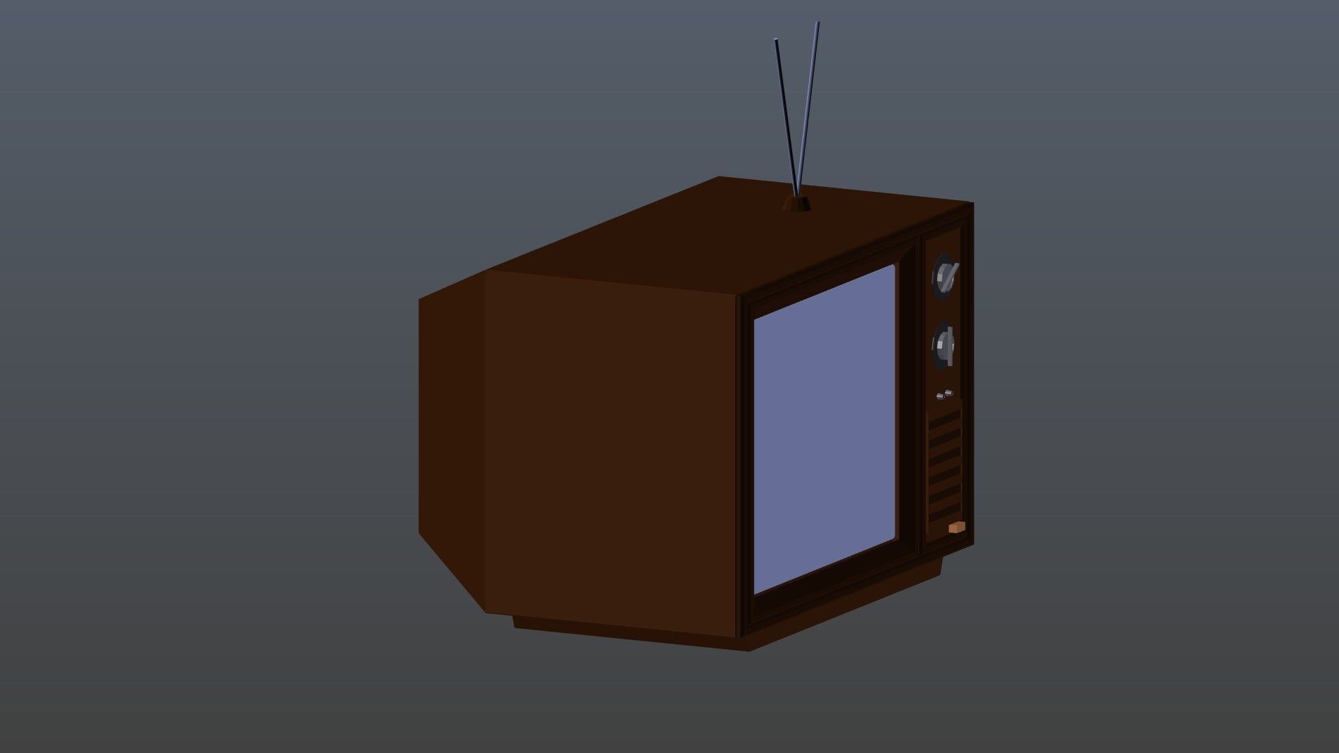 3D model Low poly television retro 1 VR / AR / low-poly | CGTrader