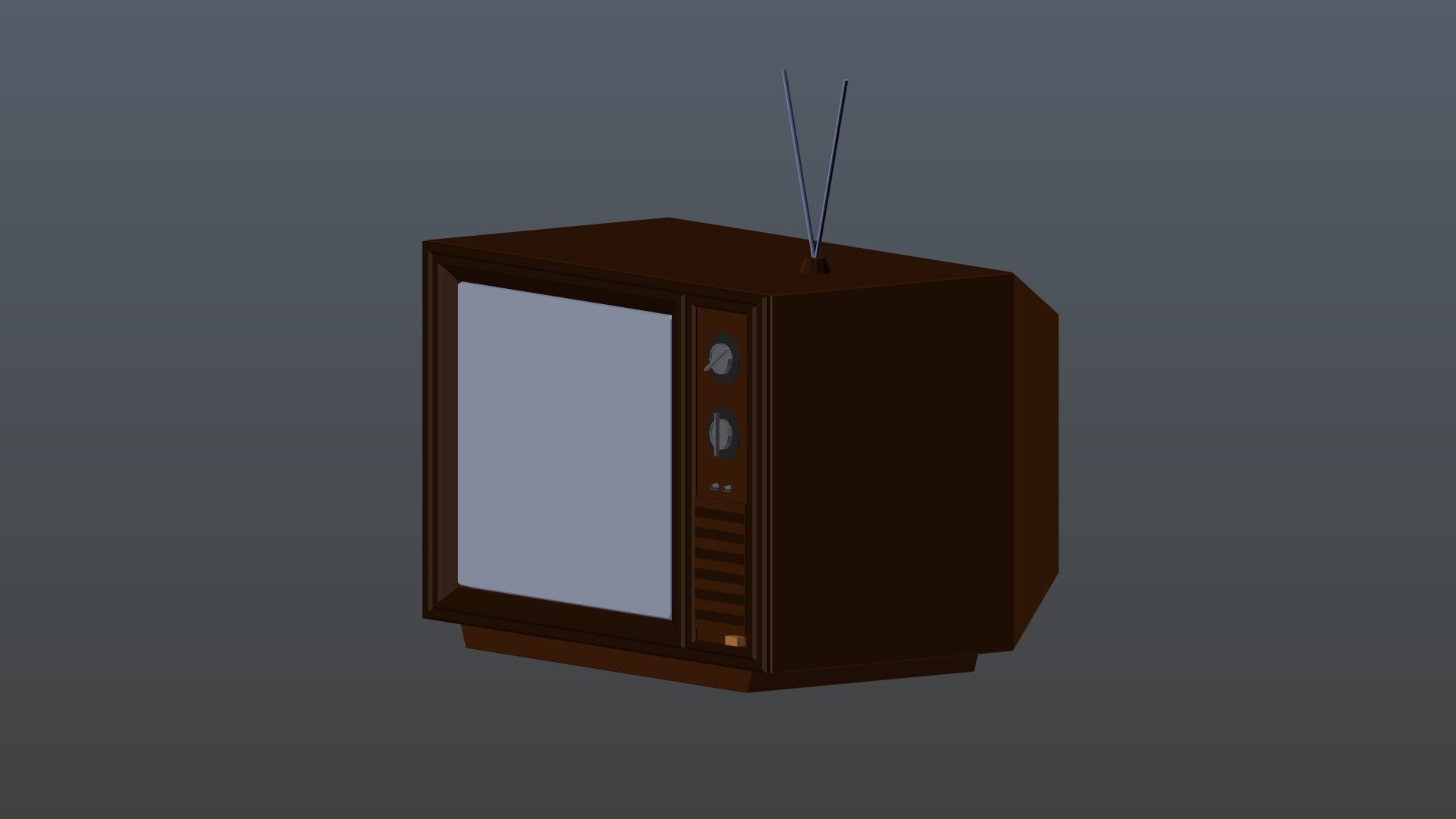 3D model Low poly television retro 1 VR / AR / low-poly | CGTrader