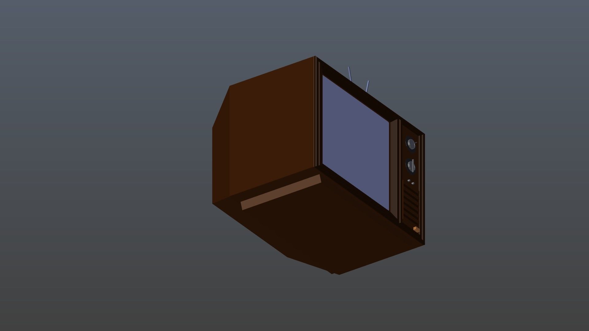 3D model Low poly television retro 1 VR / AR / low-poly | CGTrader