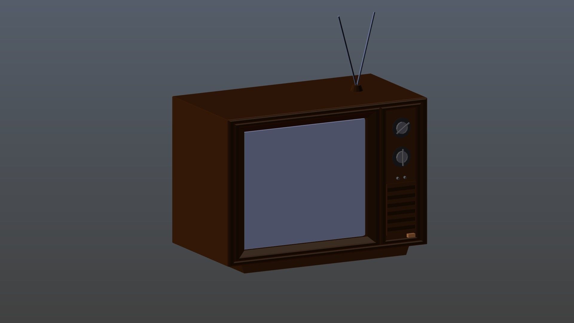 3D model Low poly television retro 1 VR / AR / low-poly | CGTrader