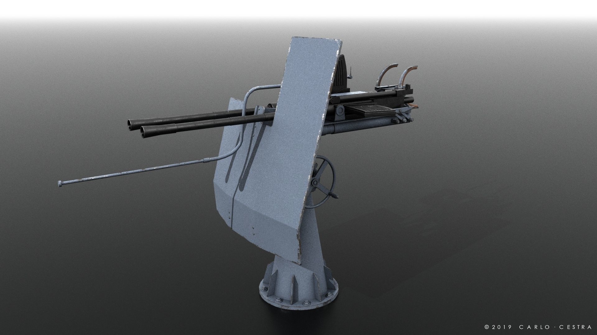 3D model German 20mm FLAK 38 VR / AR / low-poly | CGTrader