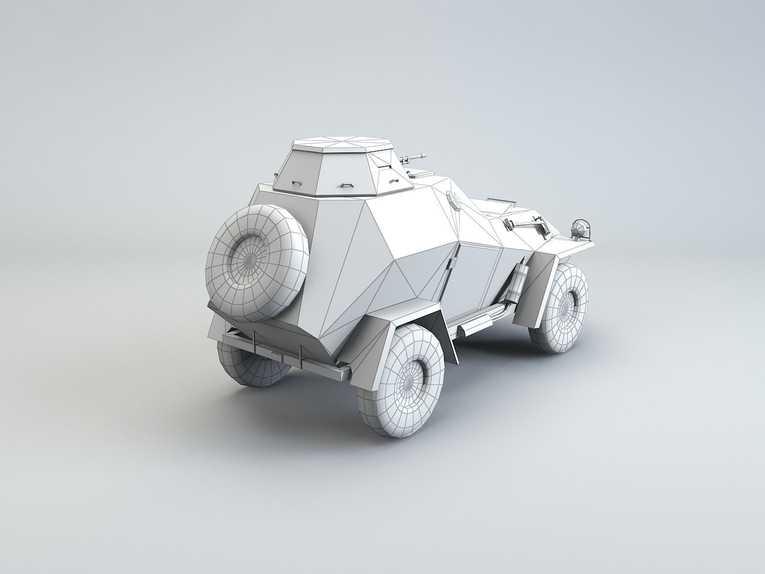 3D model Low Poly BA 64 armored scout car VR / AR / low-poly | CGTrader