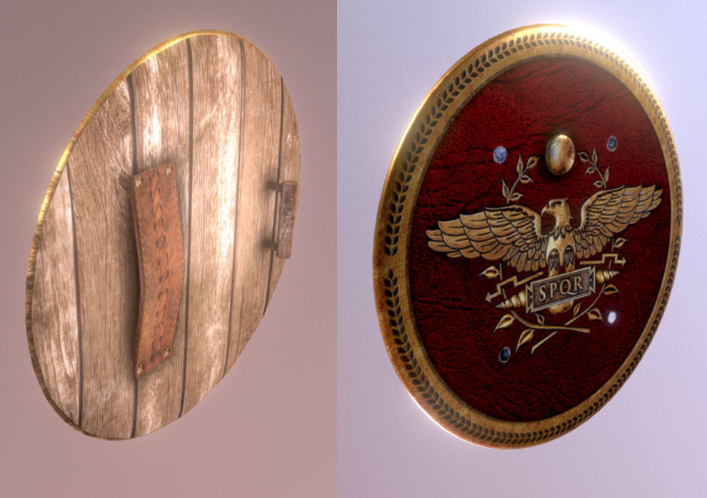 3D model Roman Round Shield VR / AR / low-poly | CGTrader
