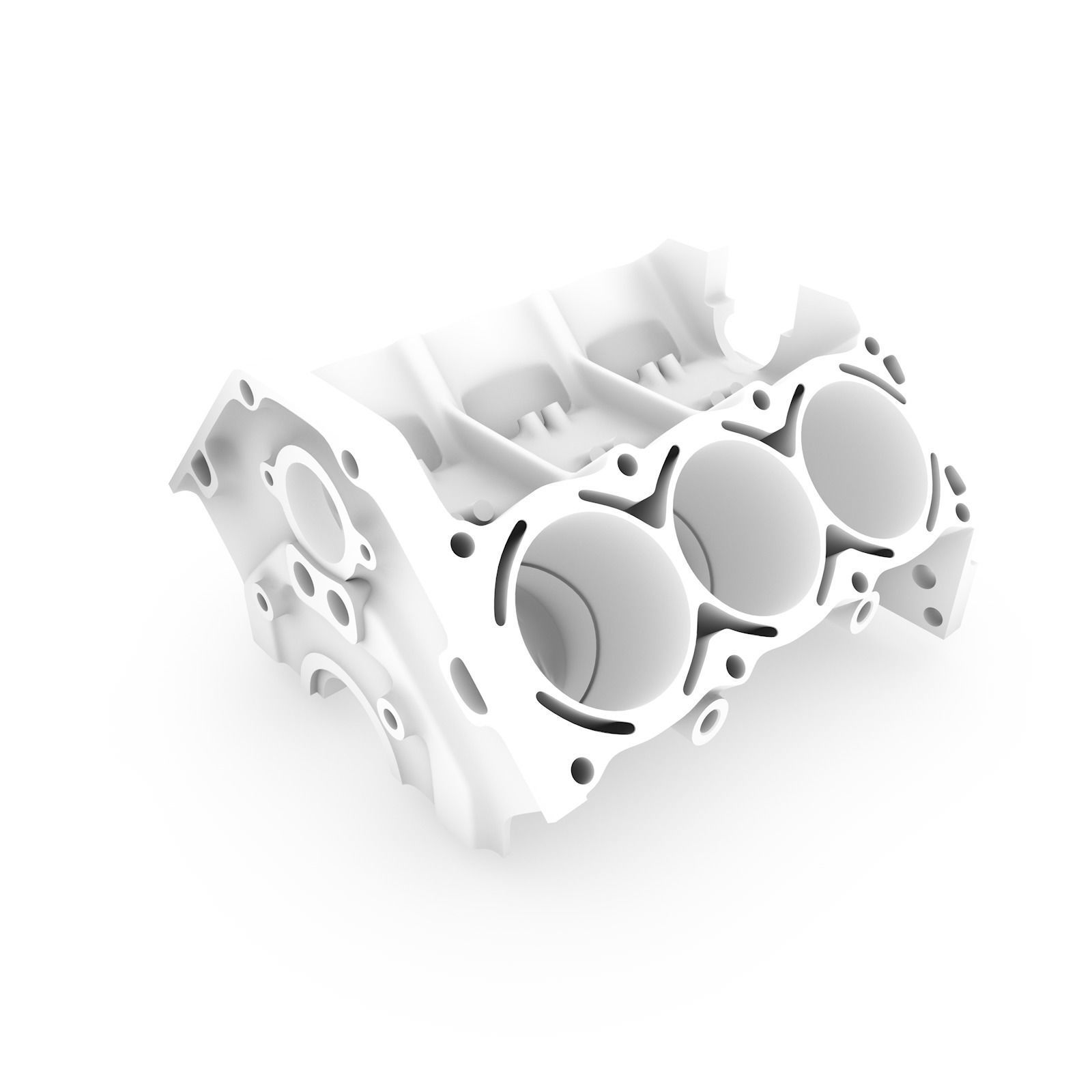 Generic 6-Cylinder Engine Block 3D model | CGTrader