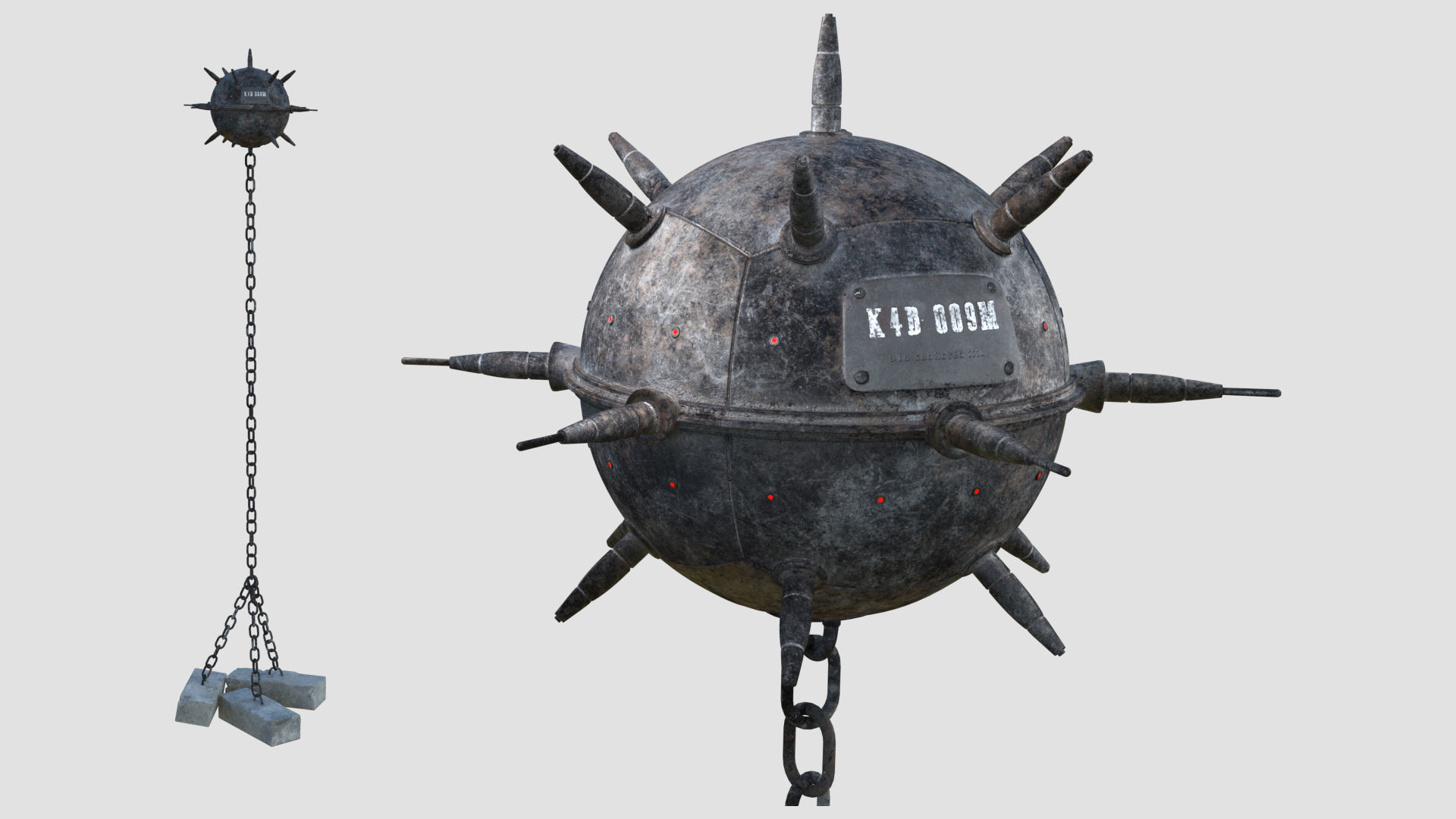Underwater naval mine 3D model | CGTrader