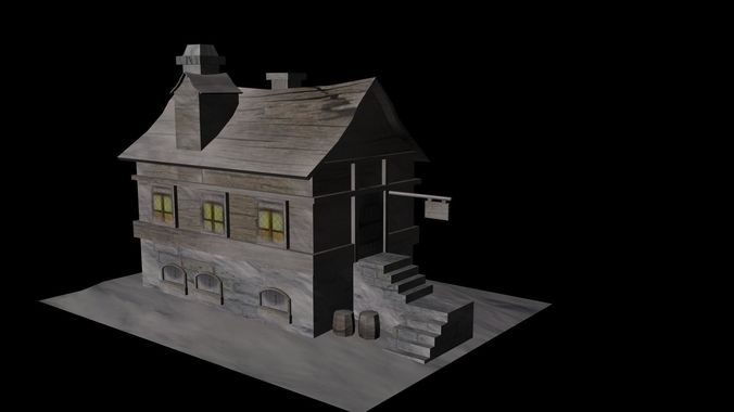 Low poly model of MMO House 4 3D model | CGTrader