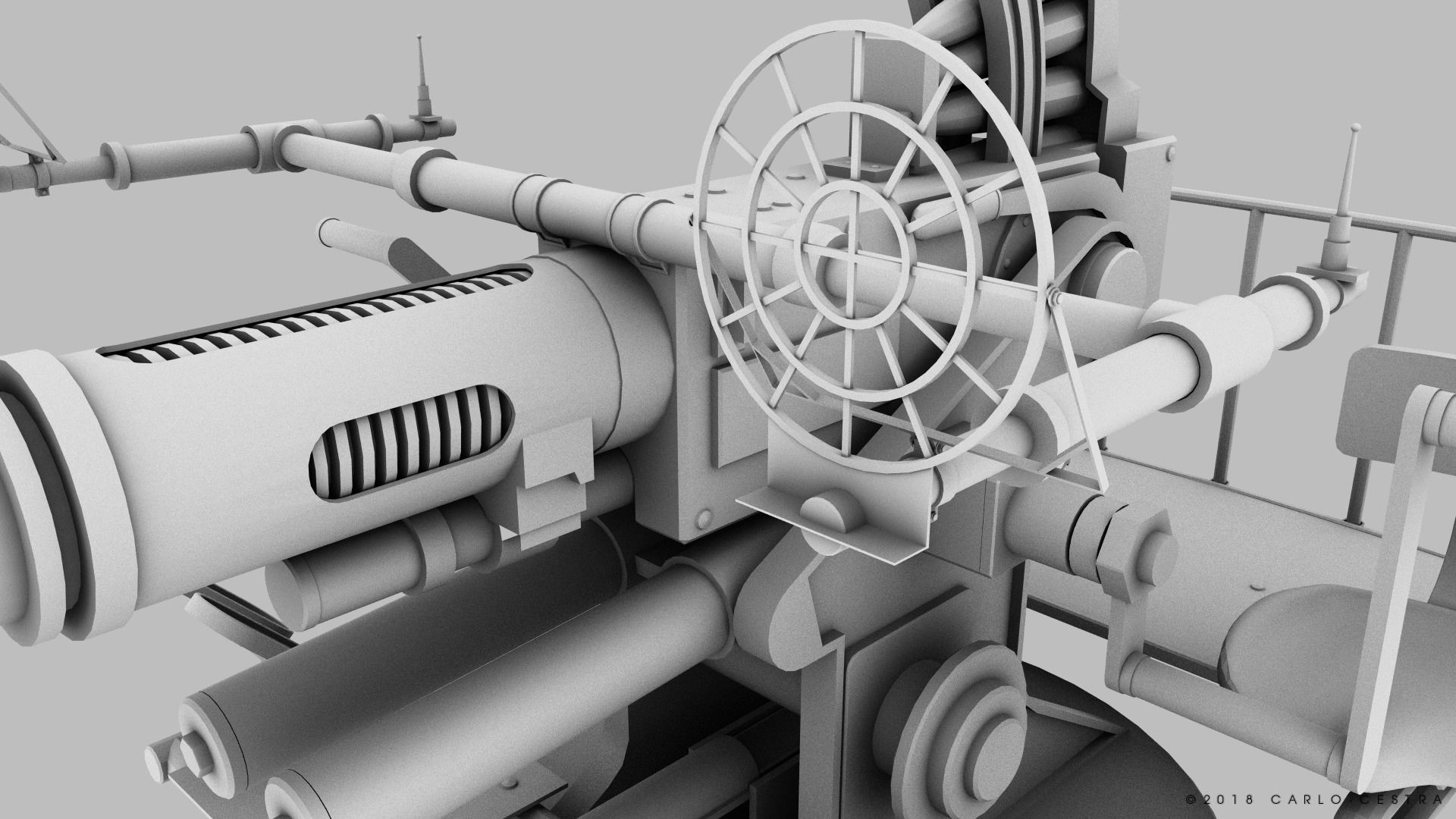 3D model Bofors 40mm gun VR / AR / low-poly | CGTrader