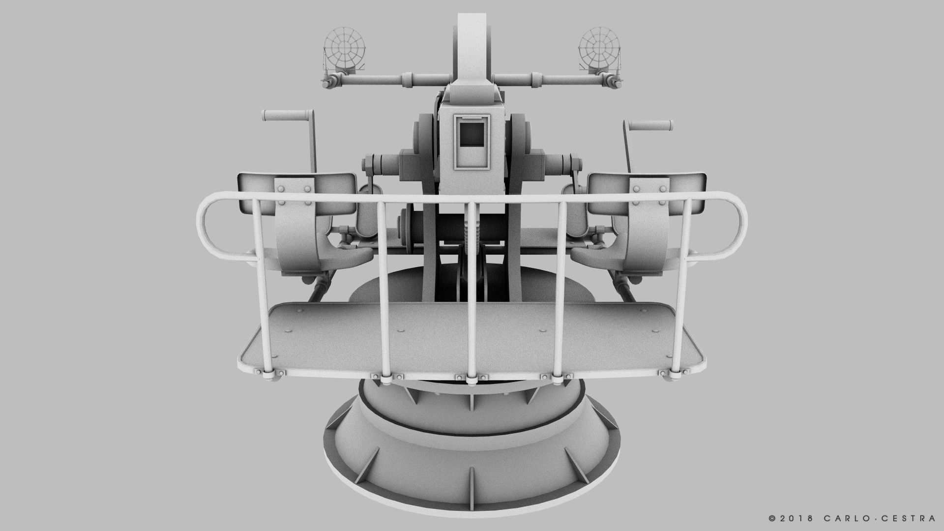3D model Bofors 40mm gun VR / AR / low-poly | CGTrader