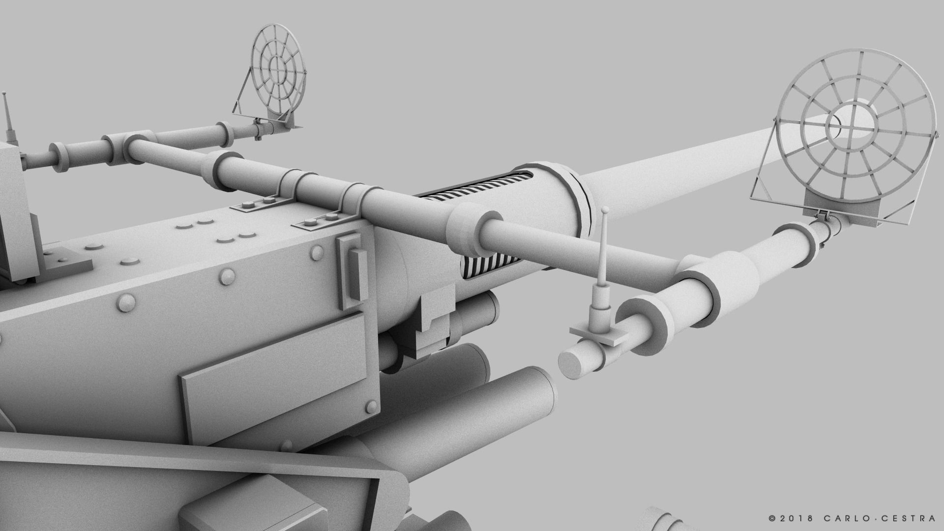 3D model Bofors 40mm gun VR / AR / low-poly | CGTrader