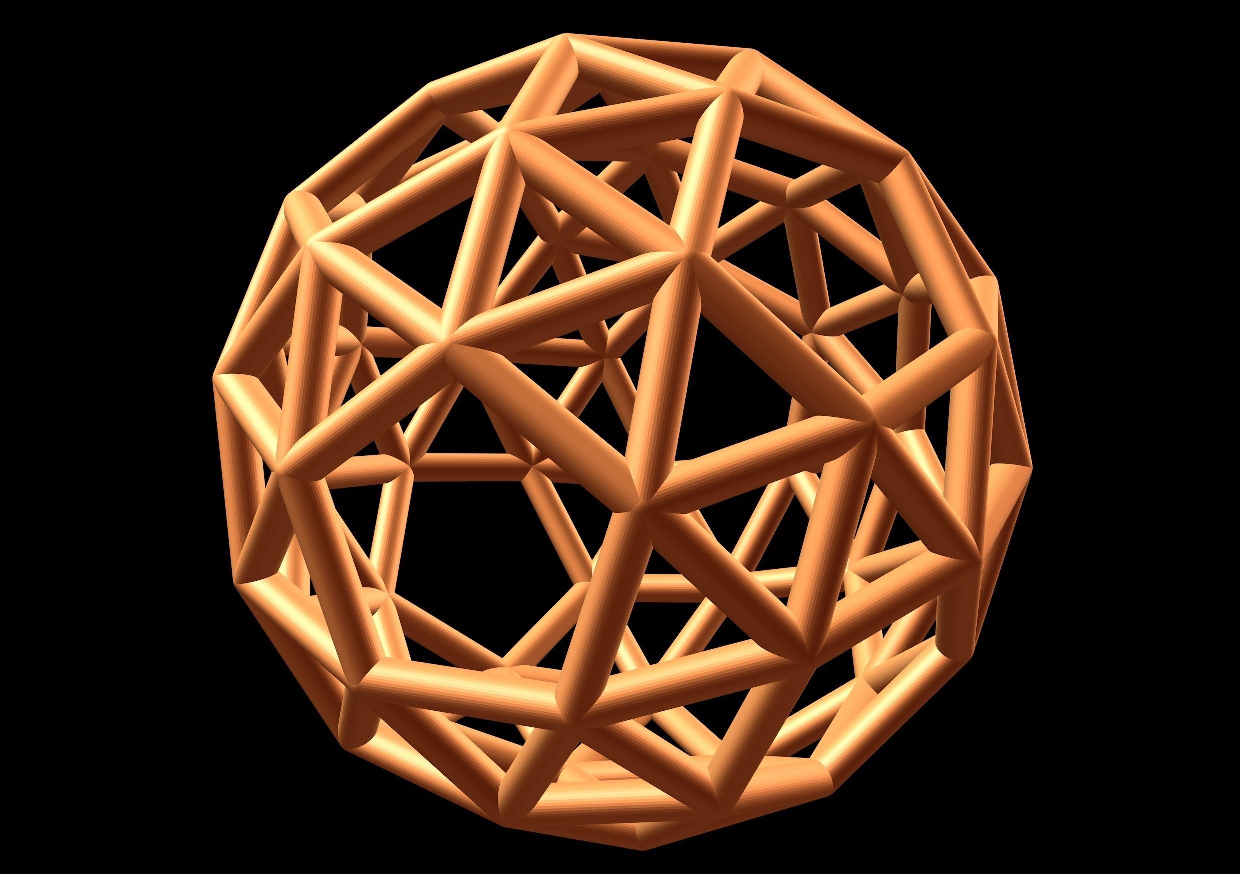 037 Mathart - Archimedean Solids - Snub Dodecahedron 01 - 10 cm 3D ...