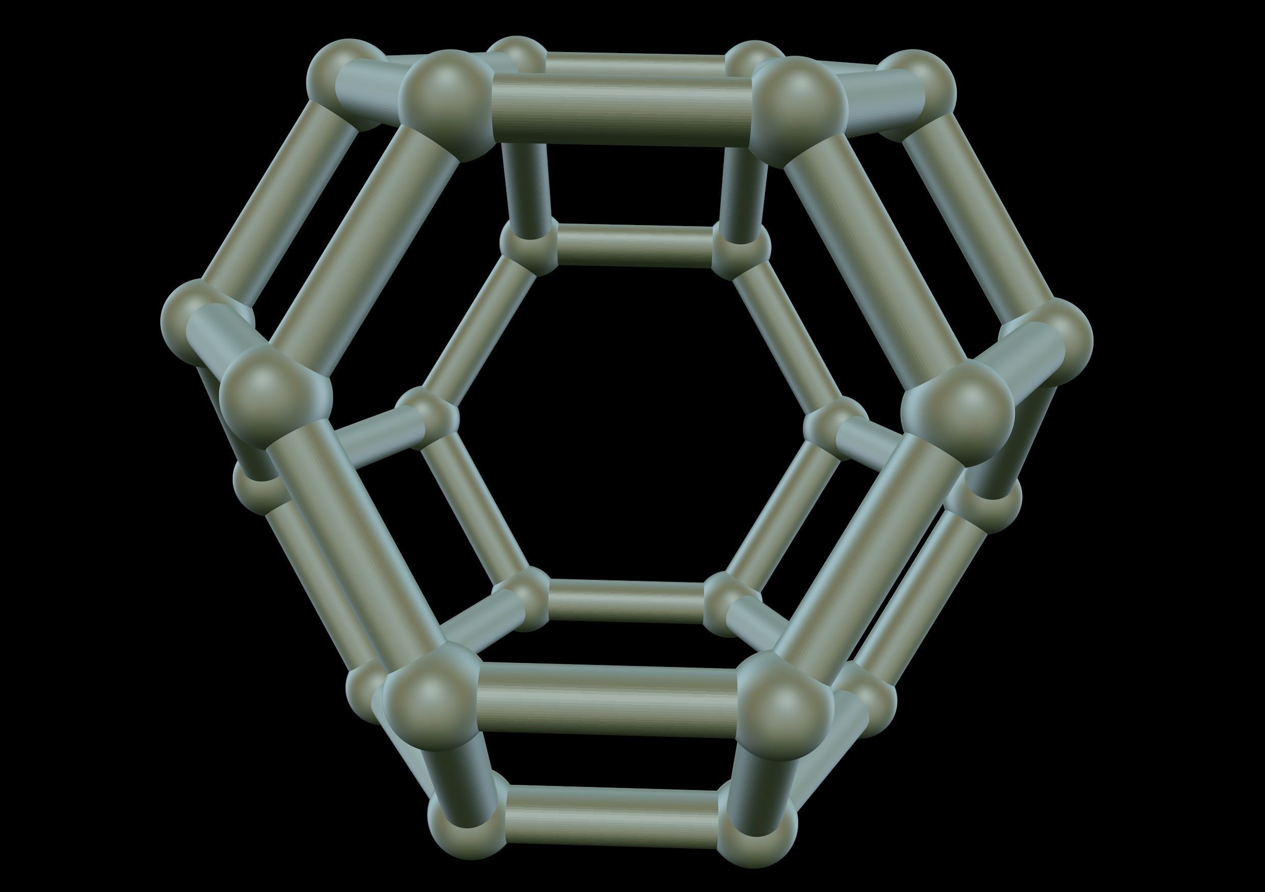 050 Mathart - Archimedean Solids - Truncated Octahedron 02-10cm 3D ...