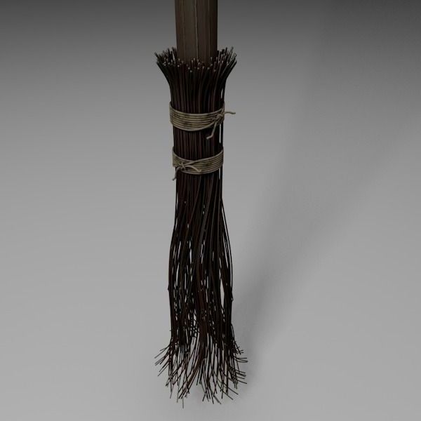 Witch broom 3D model | CGTrader