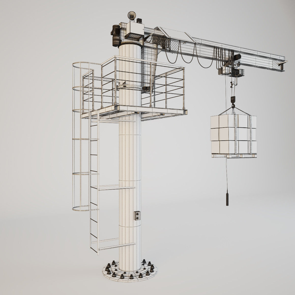 Lifting Crane Console 3D model | CGTrader