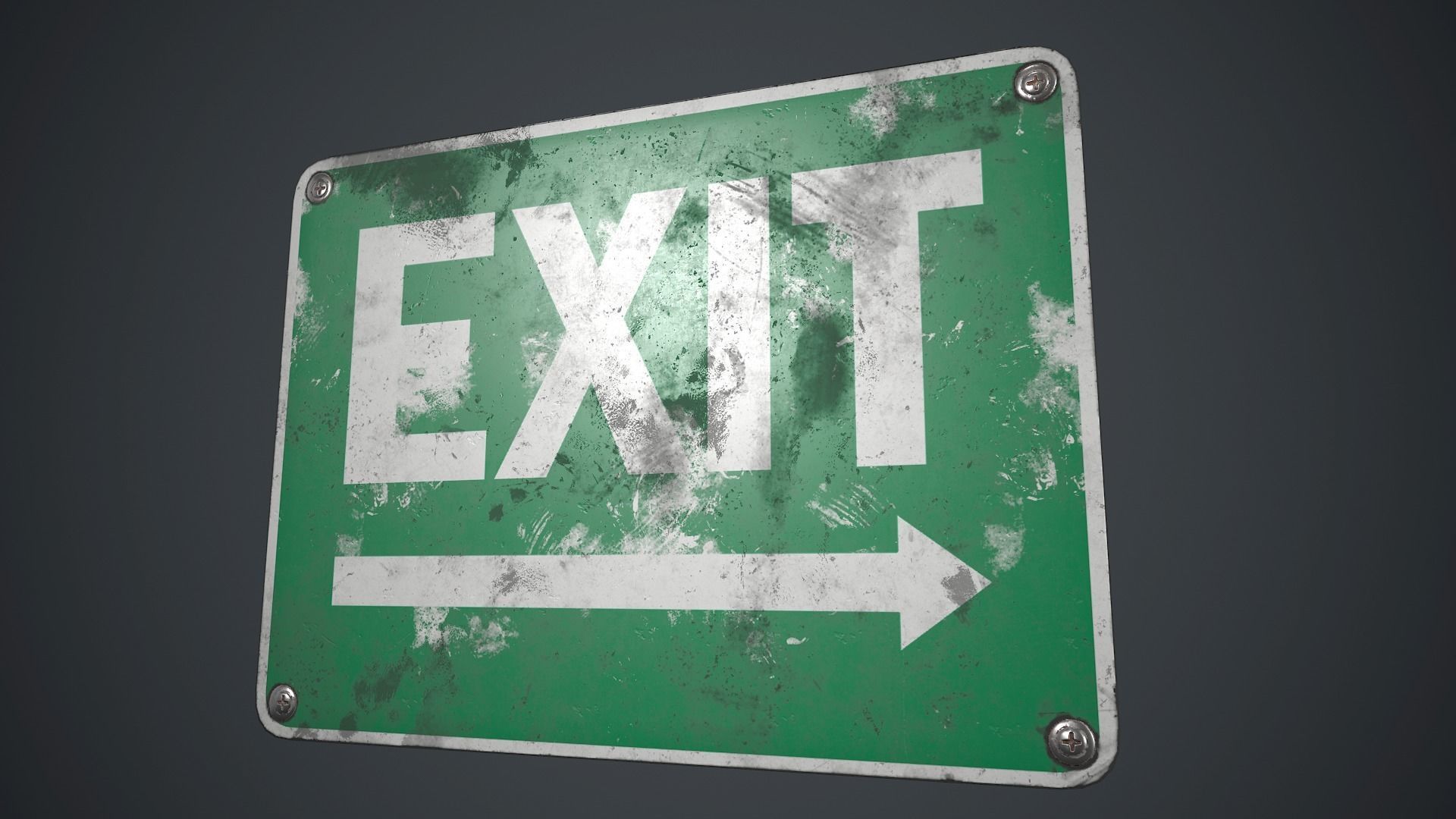 3D model Plastic Exit Sign 2 PBR Game Ready VR / AR / low-poly | CGTrader