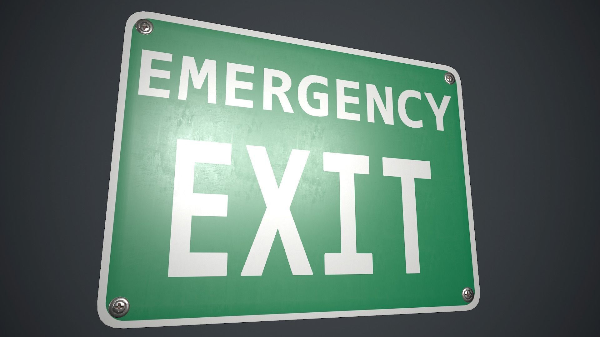 3D model Plastic Exit Sign 3 PBR Game Ready VR / AR / low-poly | CGTrader