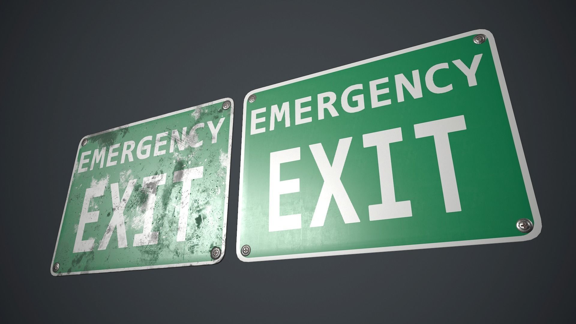 3D model Plastic Exit Sign 3 PBR Game Ready VR / AR / low-poly | CGTrader