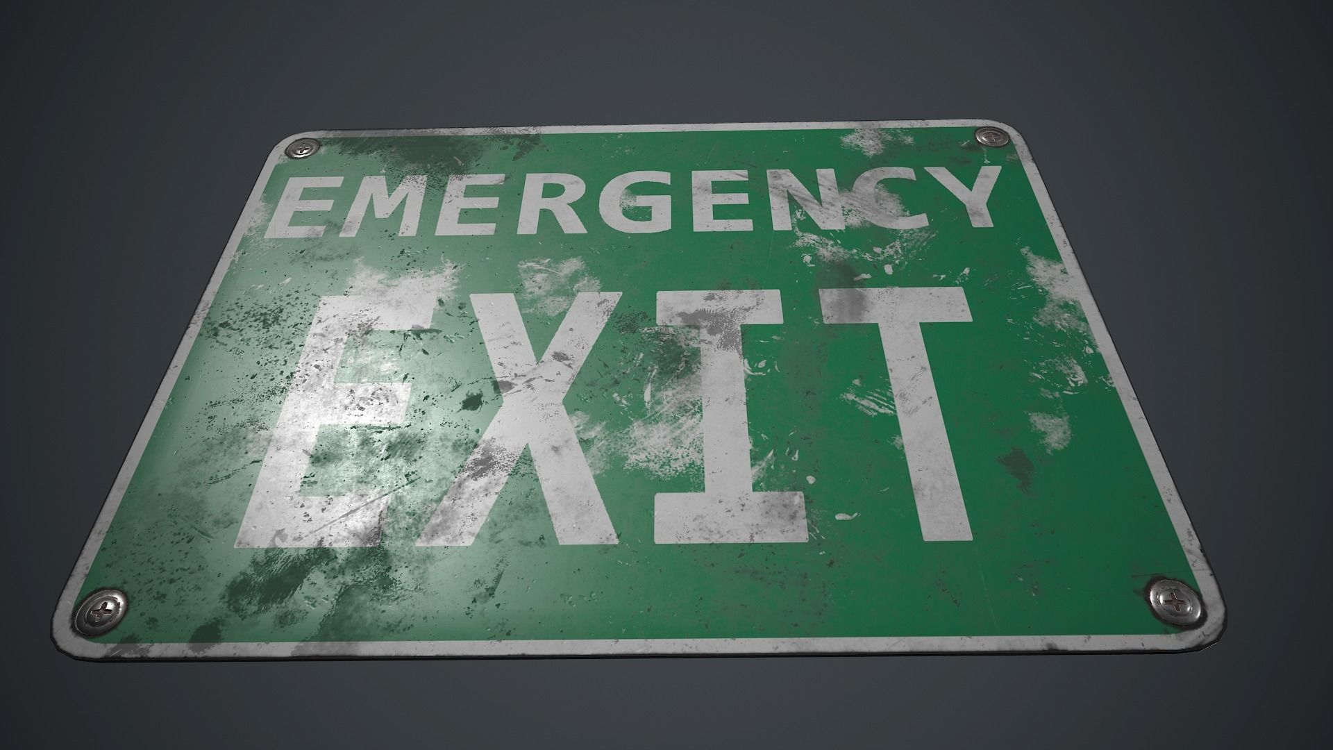 3D model Plastic Exit Sign 3 PBR Game Ready VR / AR / low-poly | CGTrader