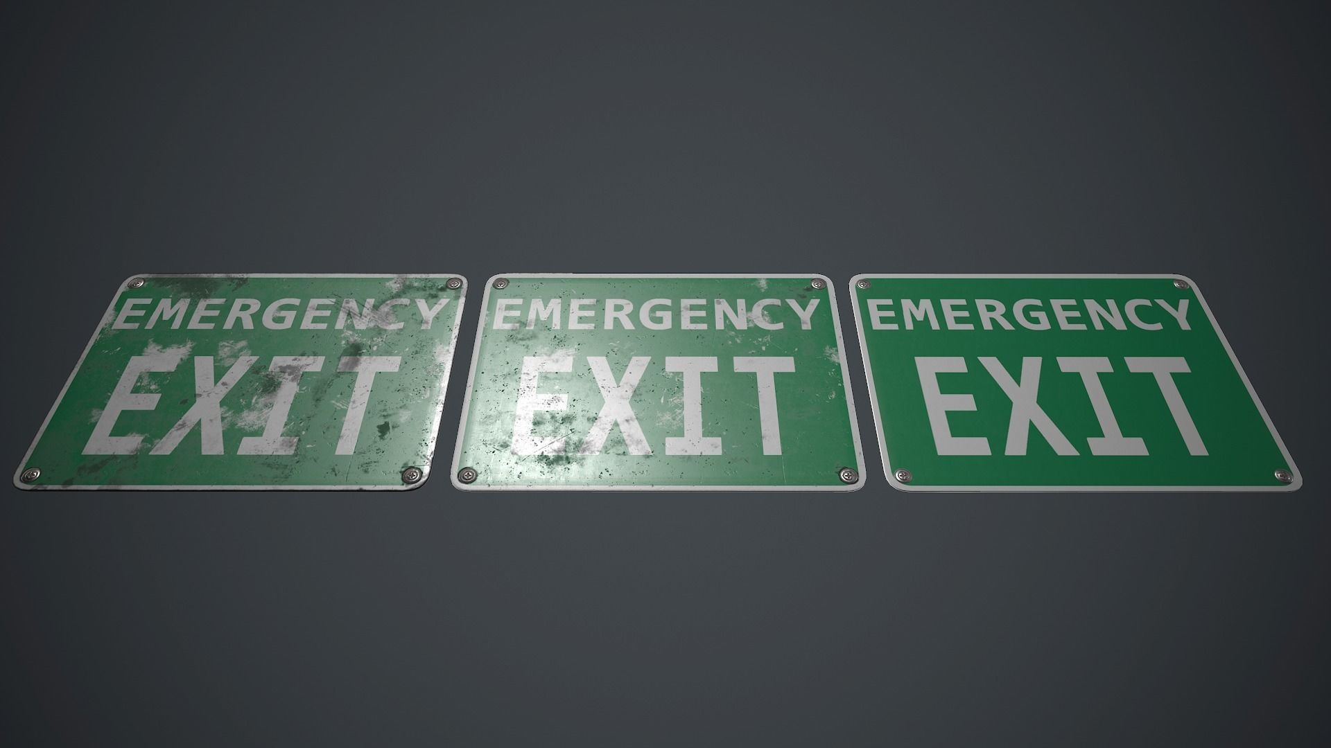 3D model Plastic Exit Sign 3 PBR Game Ready VR / AR / low-poly | CGTrader