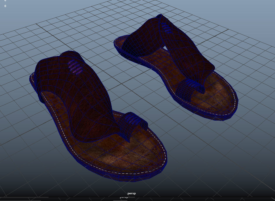 leather sandal 3D model | CGTrader