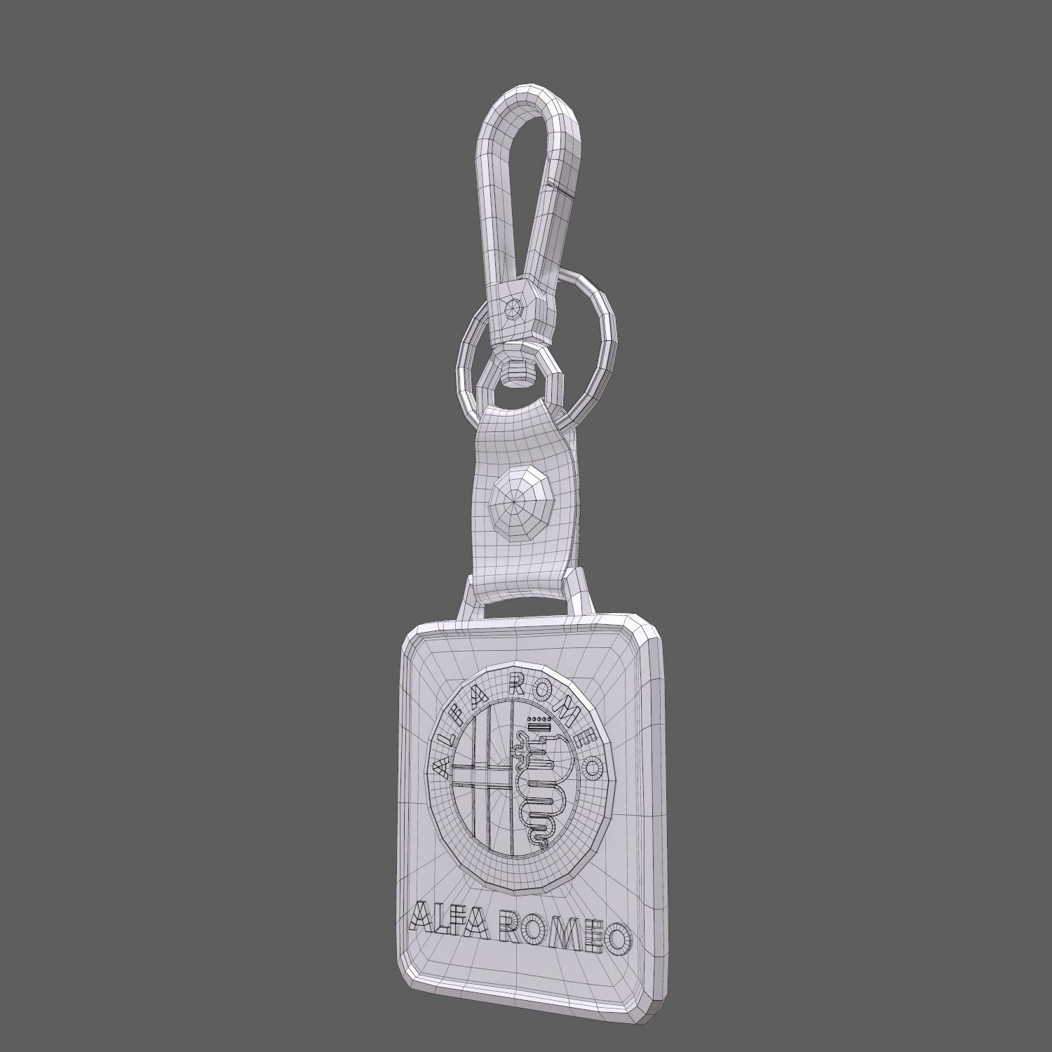 Alfaromeo car logo keychain 3d model 3D model | CGTrader