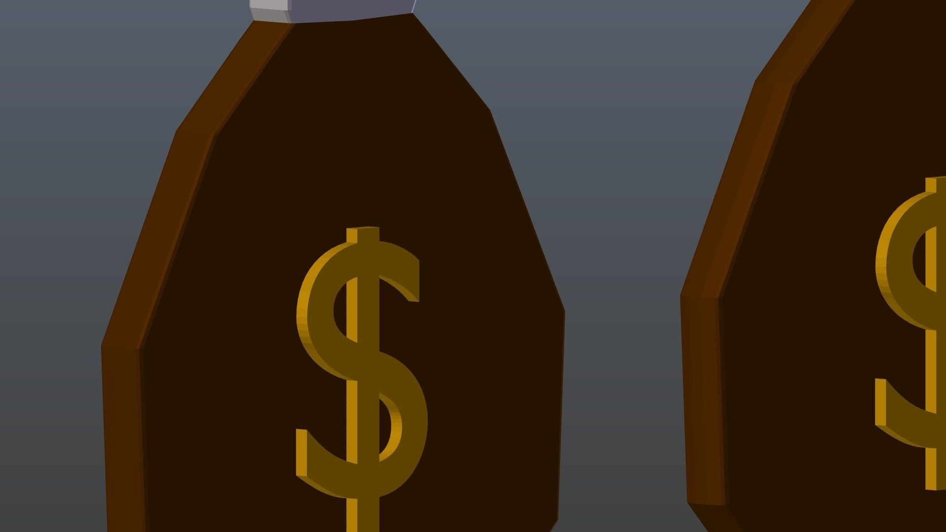 3D model Low poly symbols of money VR / AR / low-poly | CGTrader