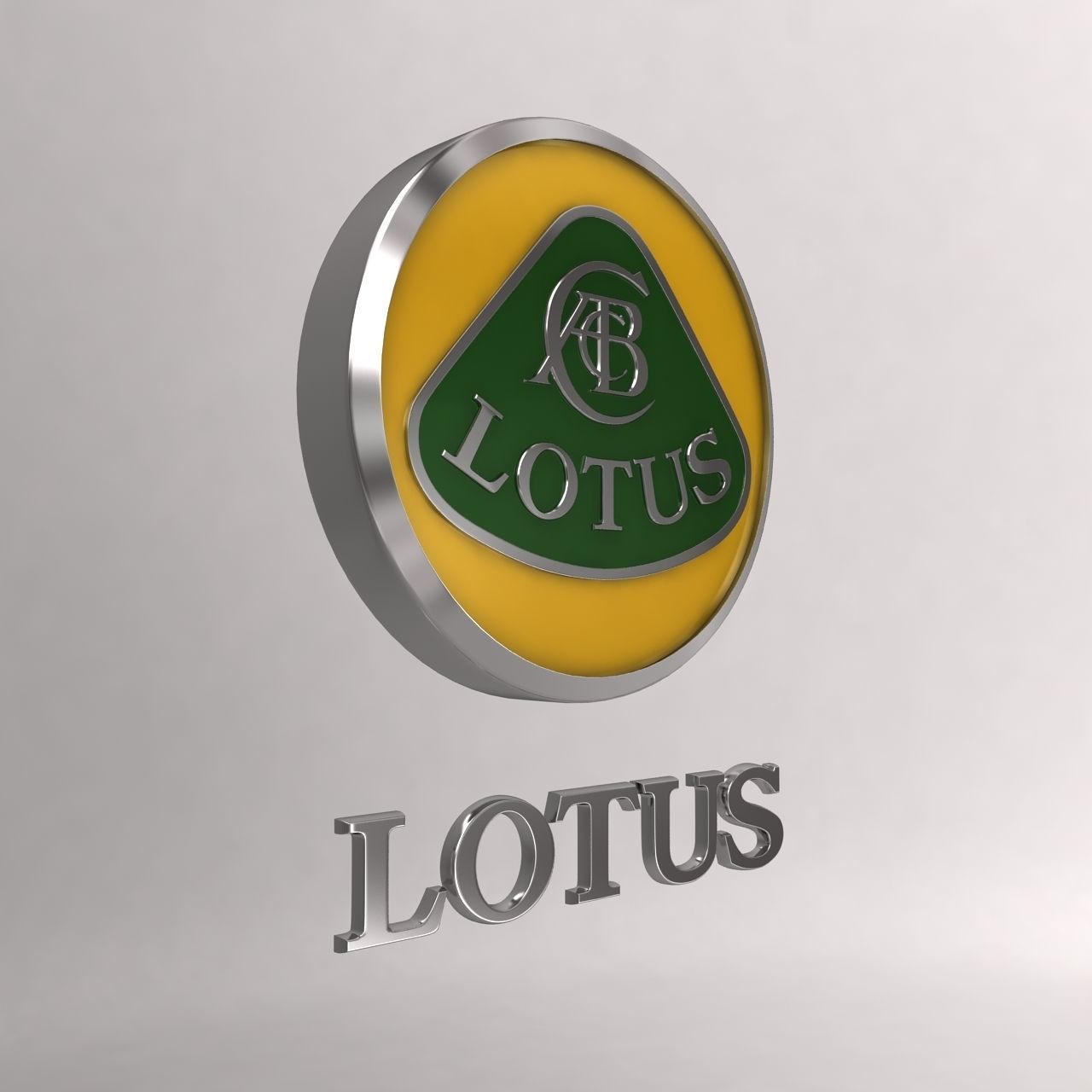 Lotus car logo keychain 3d model 3D model | CGTrader
