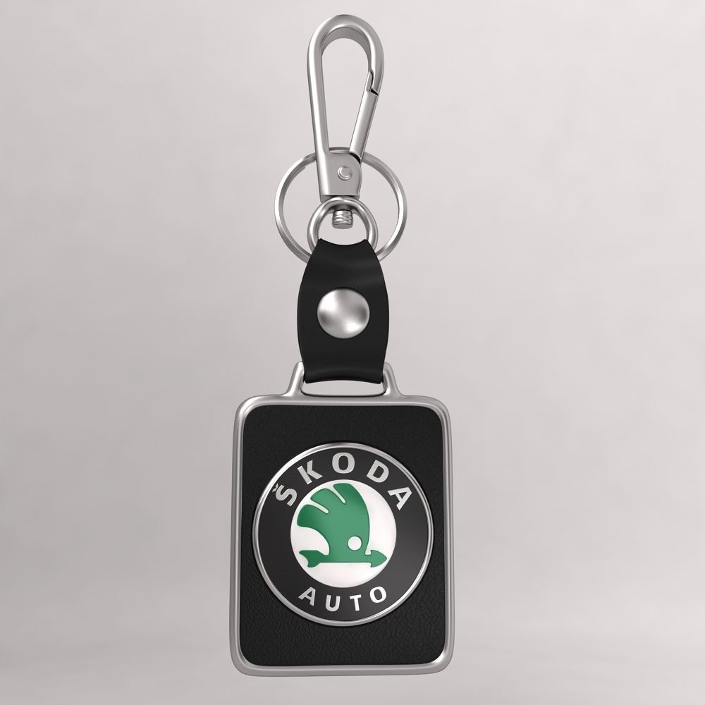Skoda car logo keychain 3d model type 1 3D model | CGTrader