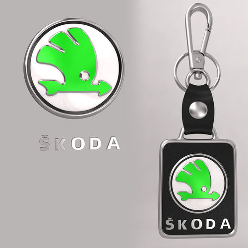 Skoda car logo keychain 3d model type 2 3D model | CGTrader