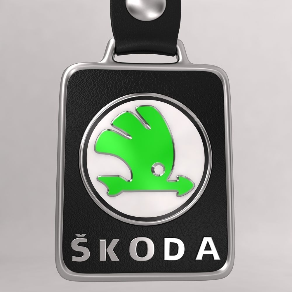 Skoda car logo keychain 3d model type 2 3D model | CGTrader