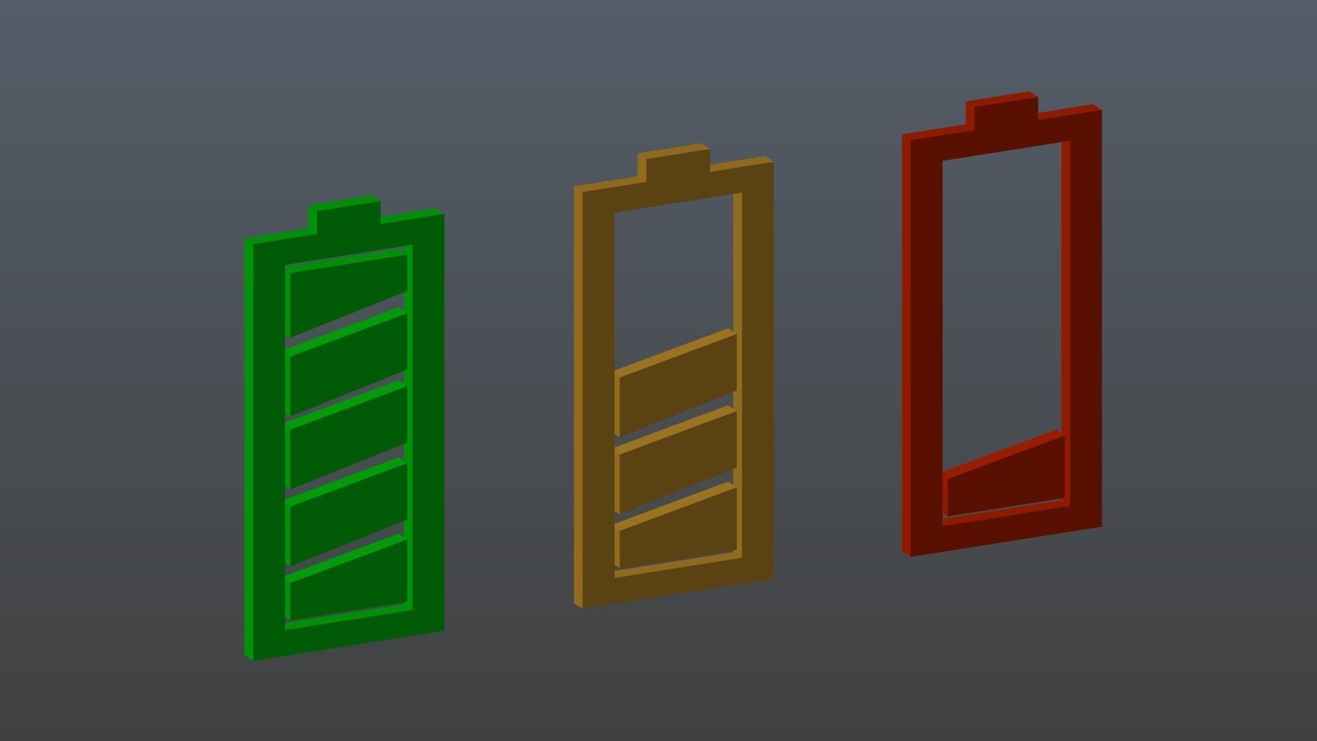 3D model Low poly battery symbol 2 VR / AR / low-poly | CGTrader