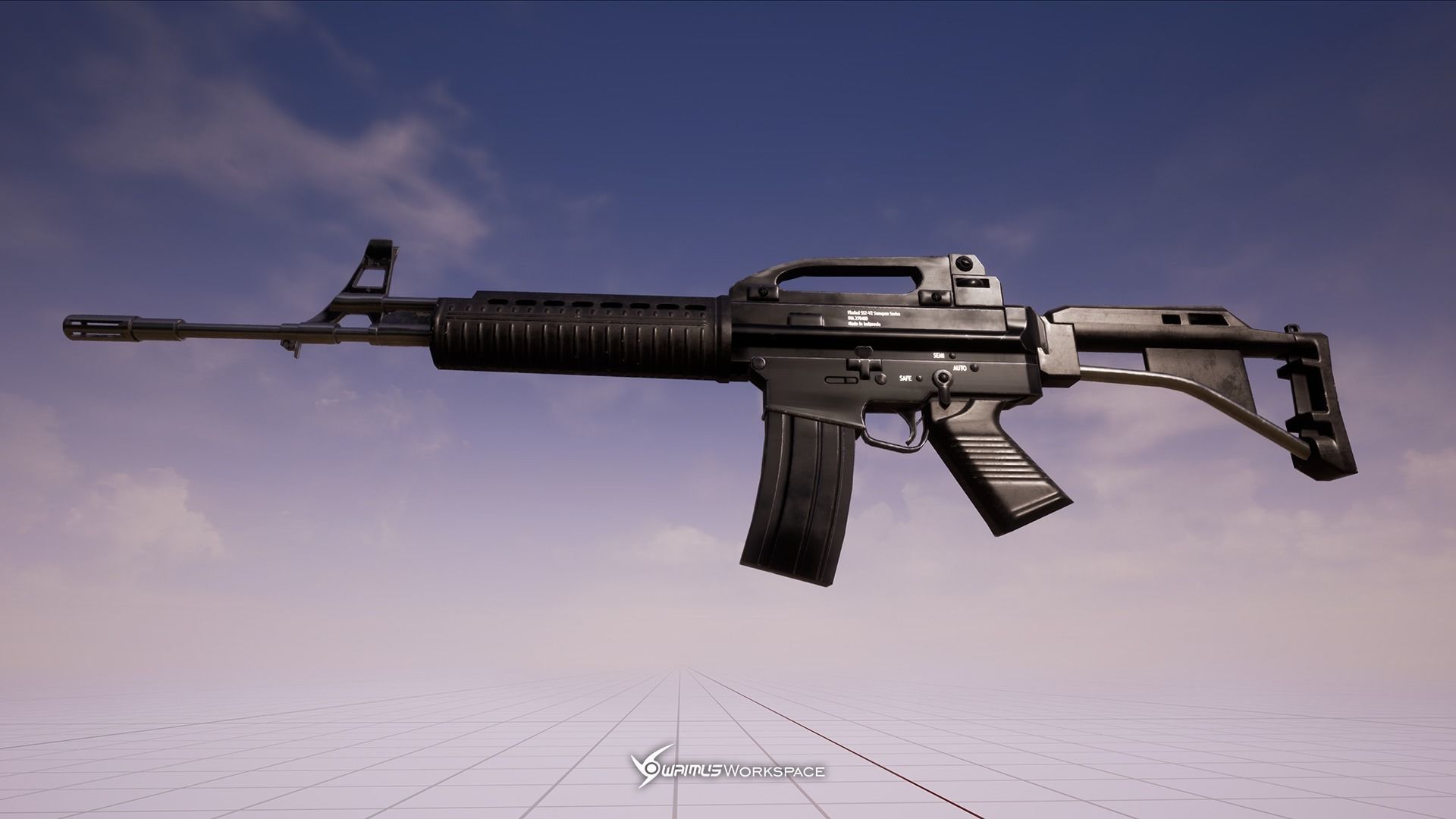 3D model Pindad SS2-V2 Assault Rifle VR / AR / low-poly | CGTrader