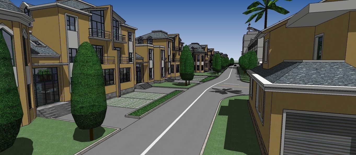 villas home master plan 3D model | CGTrader