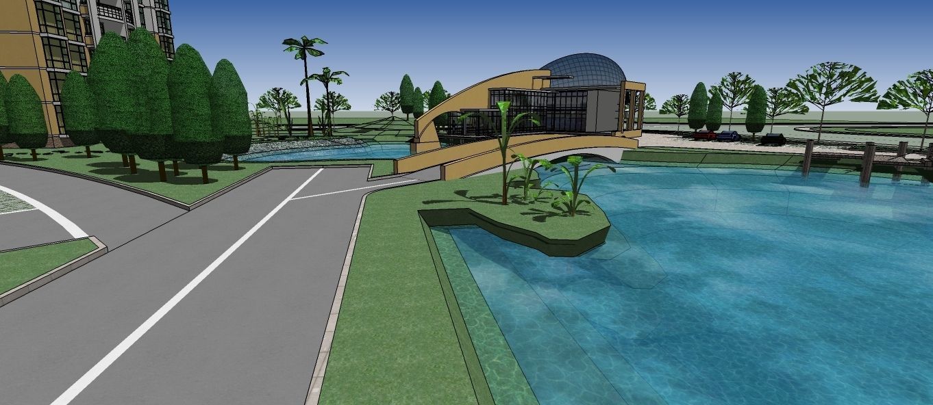 villas home master plan 3D model | CGTrader