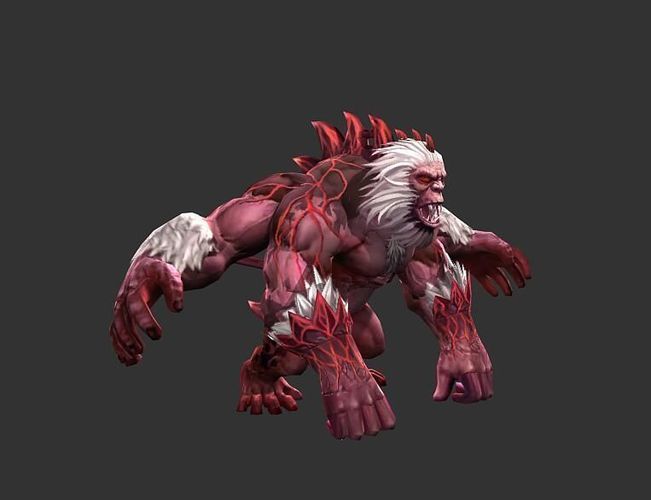 3D model anthropopithecus demon with hair VR / AR / low-poly | CGTrader