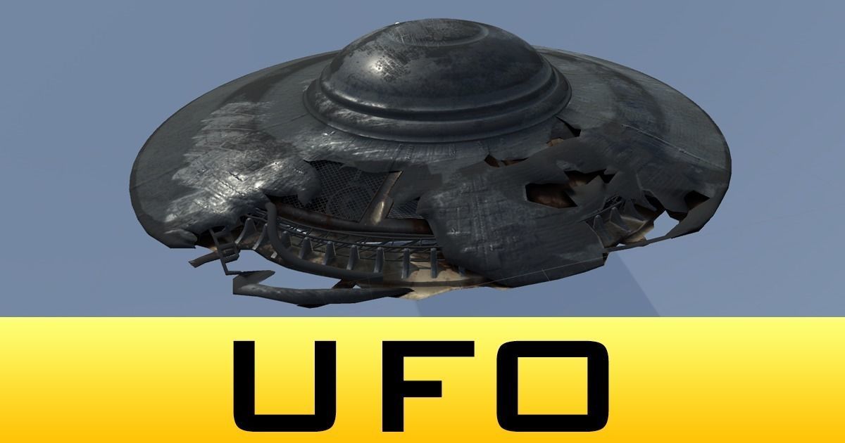 Damaged UFO Plate 3D model realtime | CGTrader