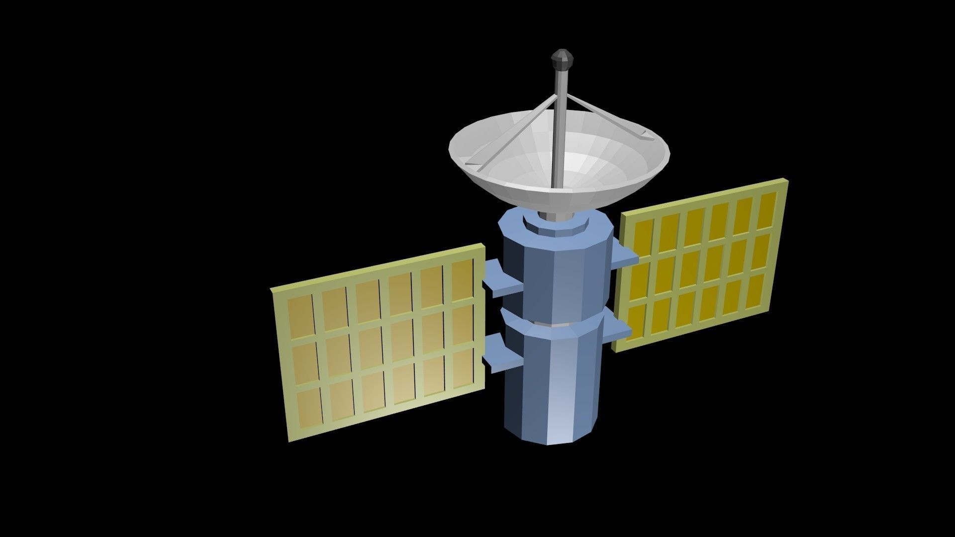 3D model Low poly satellite 2 VR / AR / low-poly | CGTrader